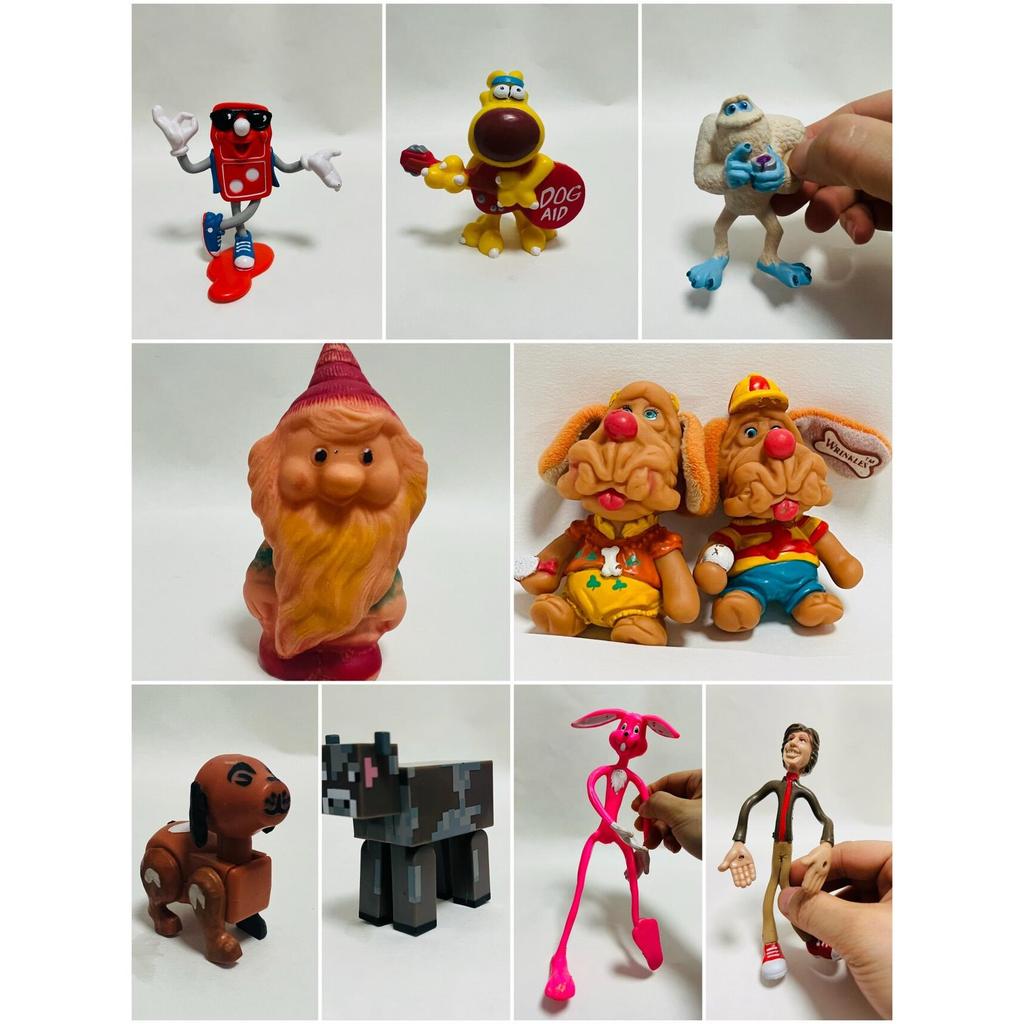 9 Years Antique Rubber Toy Iron Wire Doll Fisher Benny Dinosaur Gumby ...
