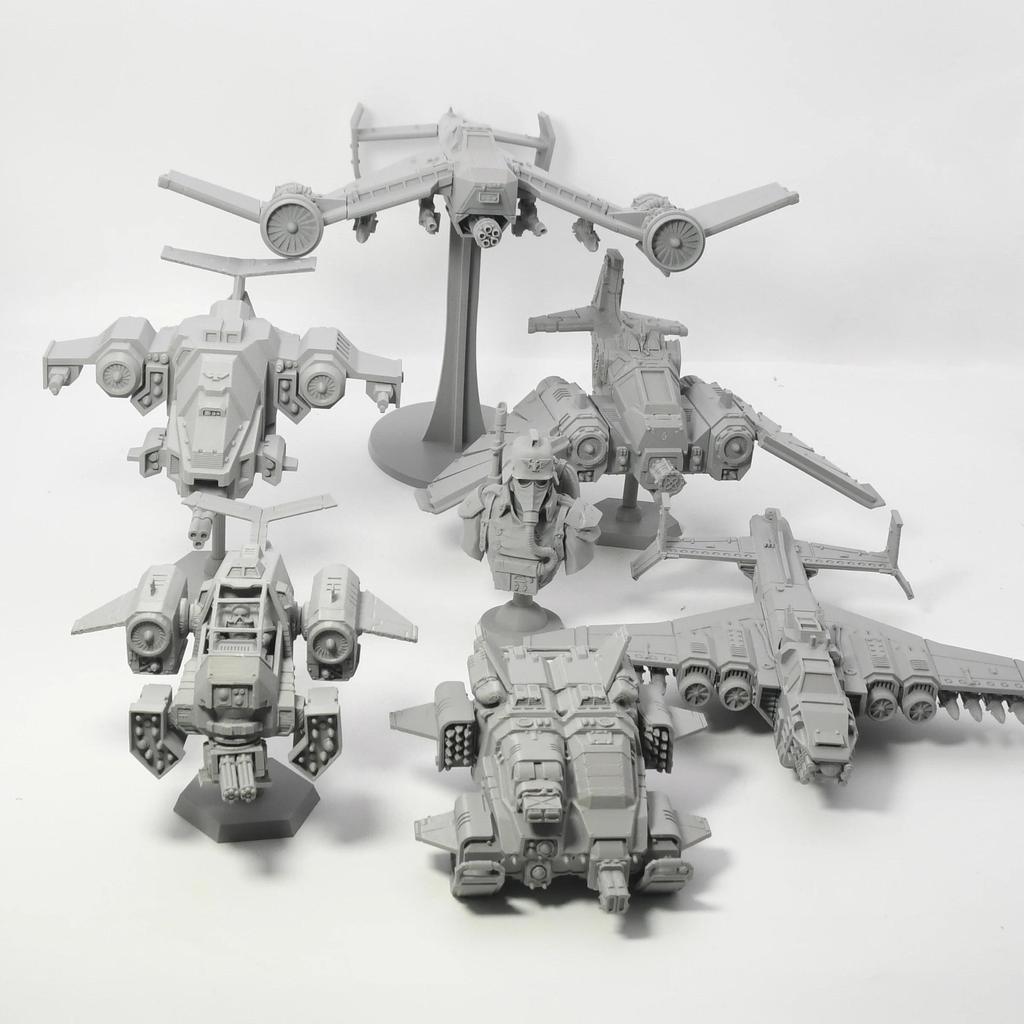 3D Printing Warhammer 40K Aircraft Carrier Gunship Aircraft Model Dark ...