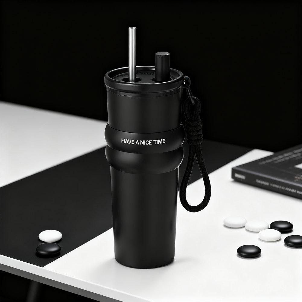 316 Stainless Steel Tea Strainer Straw Cup, Large Capacity Accompanying ...