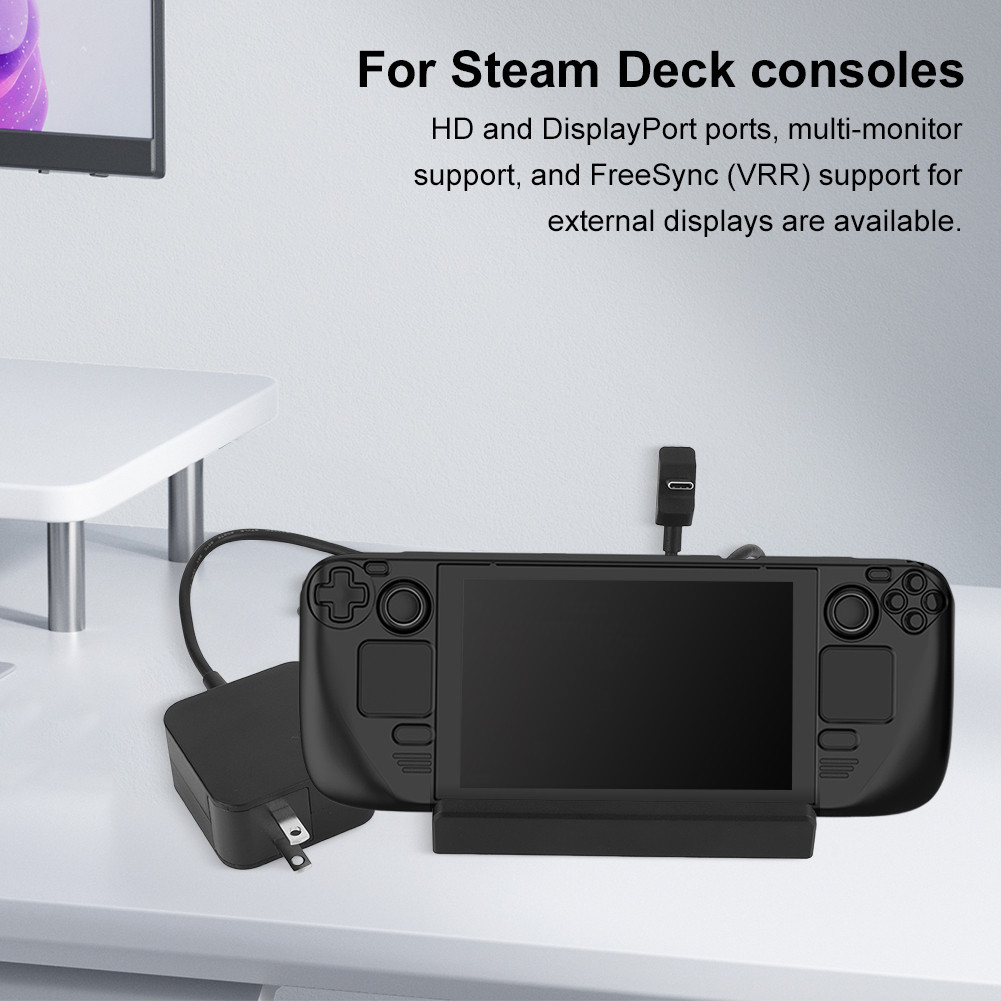 For Steam Deck Docking Station with US Power Supply Expansion Dock Base ...