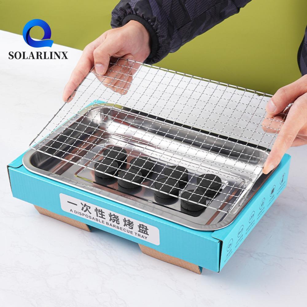 SOLARLINX Charcoal Grill, Smokeless Rectangular Barbecue Grill ...