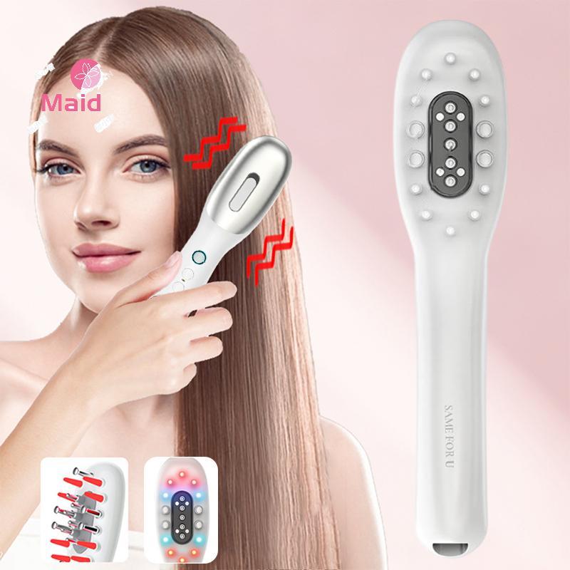 duanmiaomaio444 Electric Scalp Massageb Red Blue LED Light Therapy EMS ...
