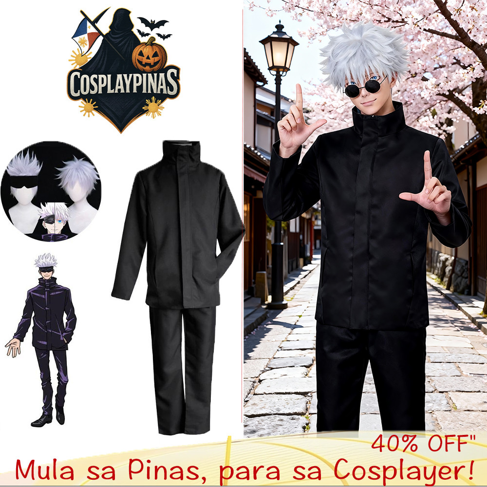Anime Satoru Gojo Costume Cosplay Jujutsu Kaisen Japanese High School ...