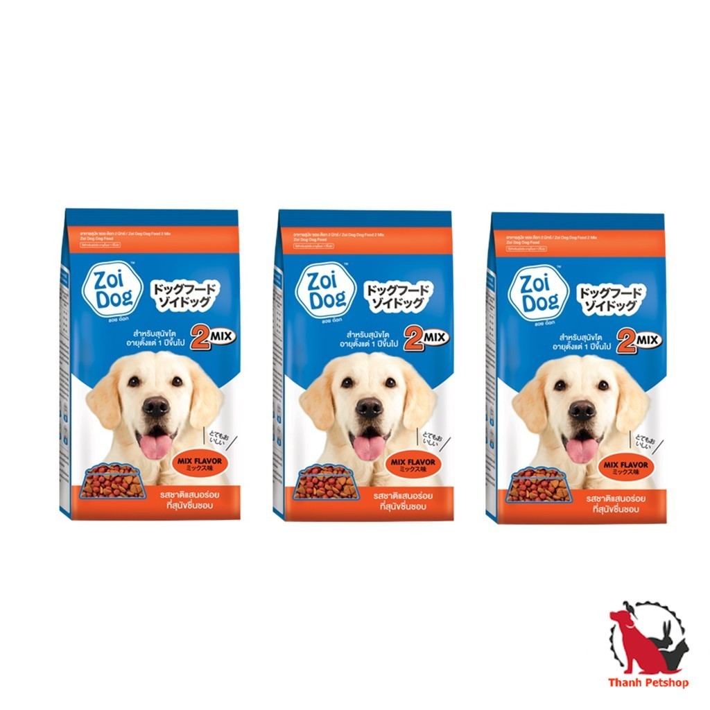 3 Bags Zoi Dog Dry food Mix flavour Grow All Breeds Soi 2 Size 1 Kg ...