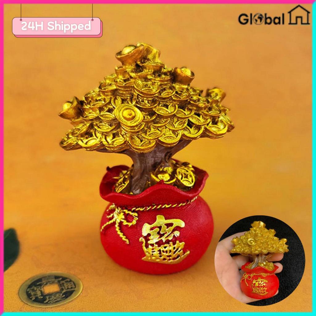 【24H COD】1/2/3Pcs Lucky Charm Money Tree Red Money Pao Decor Household ...