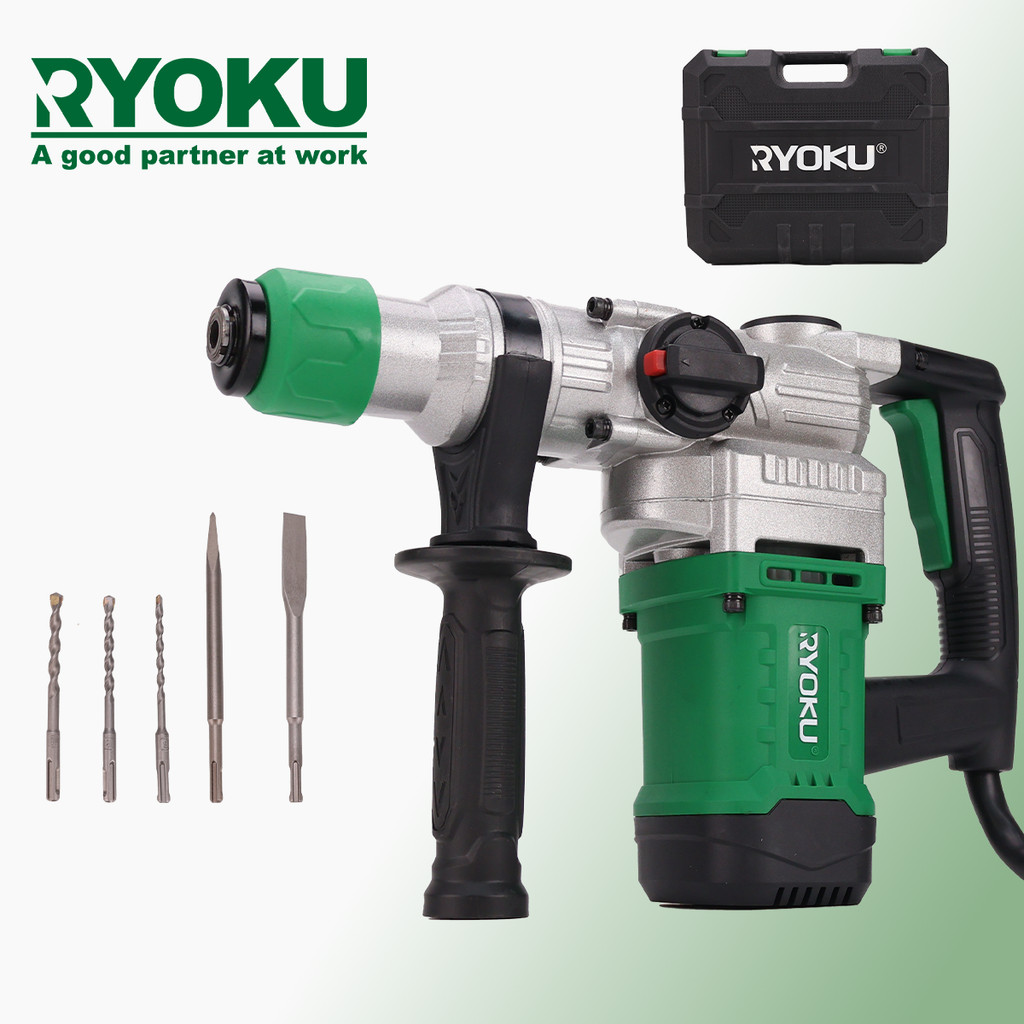 RYOKU Rotary Hammer Drill 26MM 1500W 220V 2in1 Chipping Gun Hammer ...