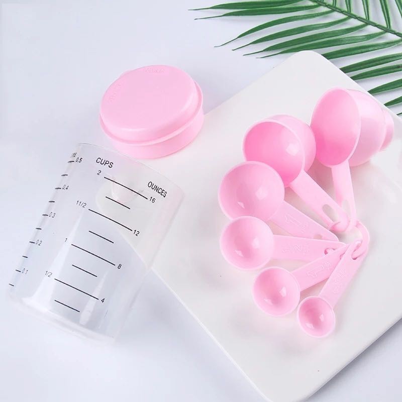 Measuring cup set 7pcs with scale 500ml, spoons 6pcs measuring cup and ...