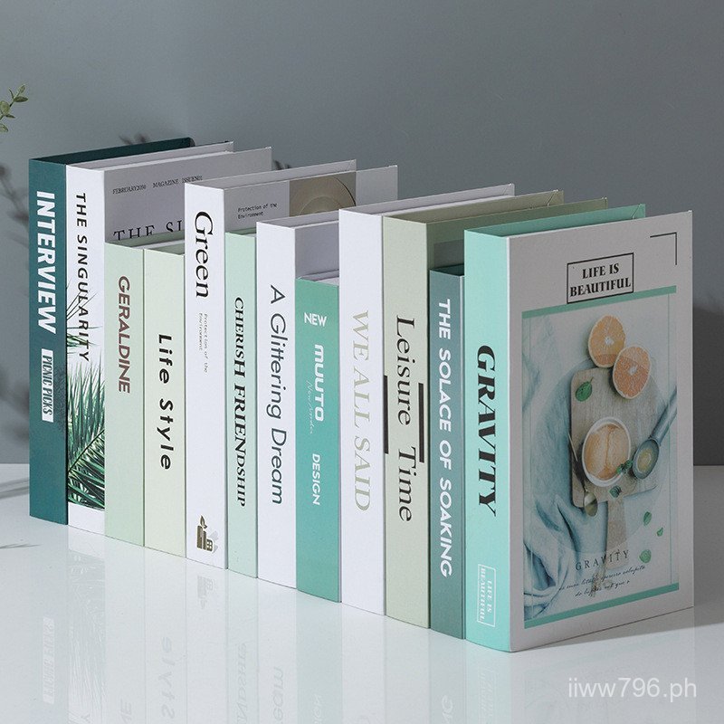 Fake Book Model TV Cabinet Ornament Green Model Room Living Room ...
