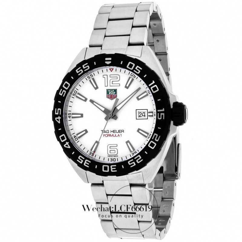 TAG Heuer Formula 43MM Men's Mechanical Watch White Dial Lining ...