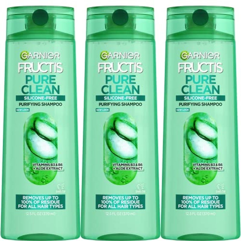 Garnier Fructis Pure Clean Purifying Shampoo, Silicone-Free, 12.5 Fl Oz ...