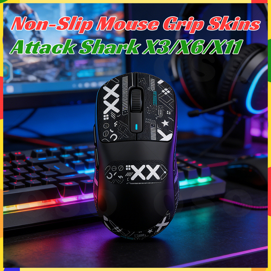 Attack Shark X3/X6/X11 Mouse Grip Skins Non-Slip Sweatproof Cover with ...
