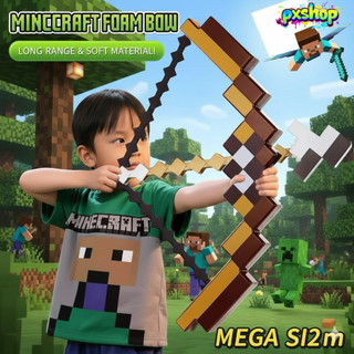 Minecraft Enchanted Bow and Arrow Toy Pixel Shooter Game Model Creative ...