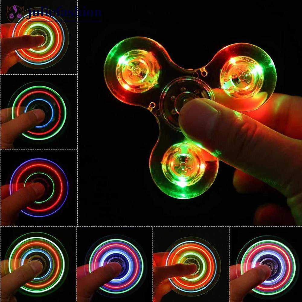 JULIEFASHION Crystal Luminous LED light Fidget Spinner Hand Top ...
