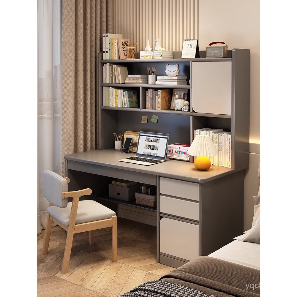 Beginner Bookshelf Home Adult Desk Integrated Computer Wall-Mounted ...