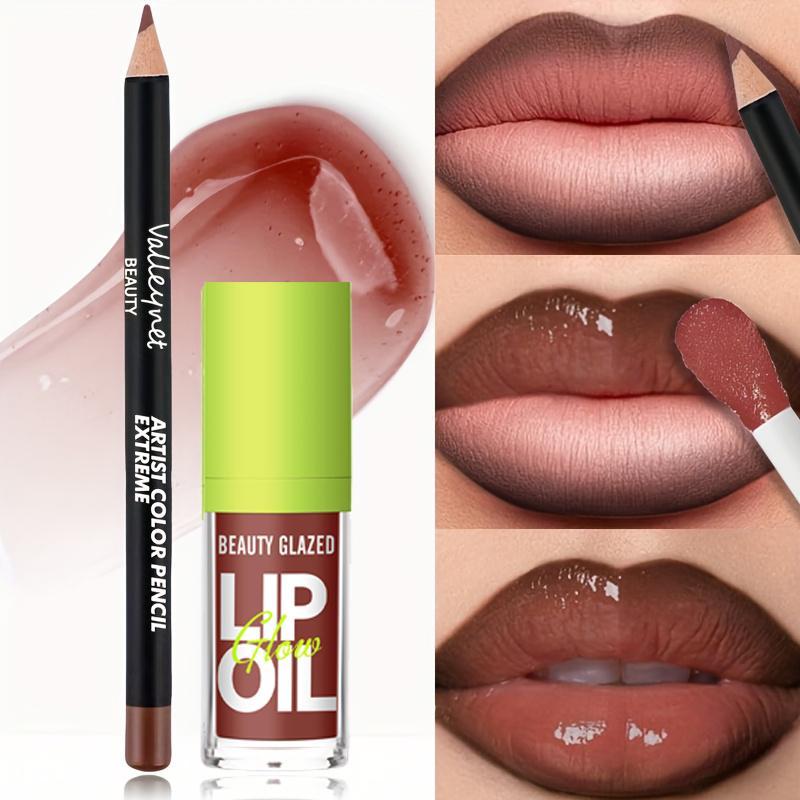 B1T1 Lip Combo Non-Sticky Moisturizing Lip Oil & Lip Liner Set ...