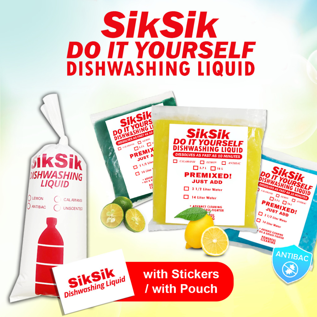 SIKSIK DIY Dishwashing Liquid Kit (2L, 4L & 16L Yield) - Easy Mix ...