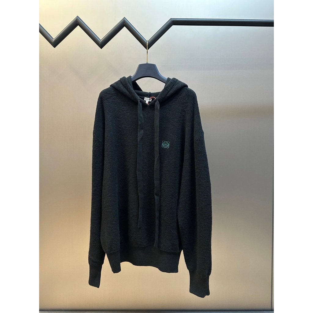 Ceiling Loewe Anagram Embroidered Hooded Sweater 25ss Autumn and Winter ...