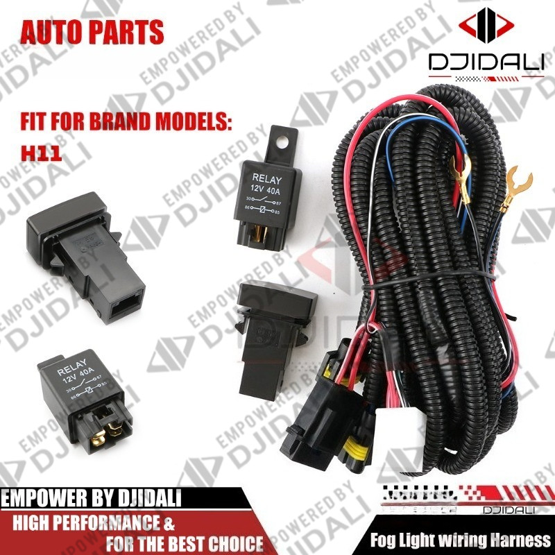 TBPH H11 12V 40A Relay TBB Fog Light Wiring Harness Sockets Wire LED ...