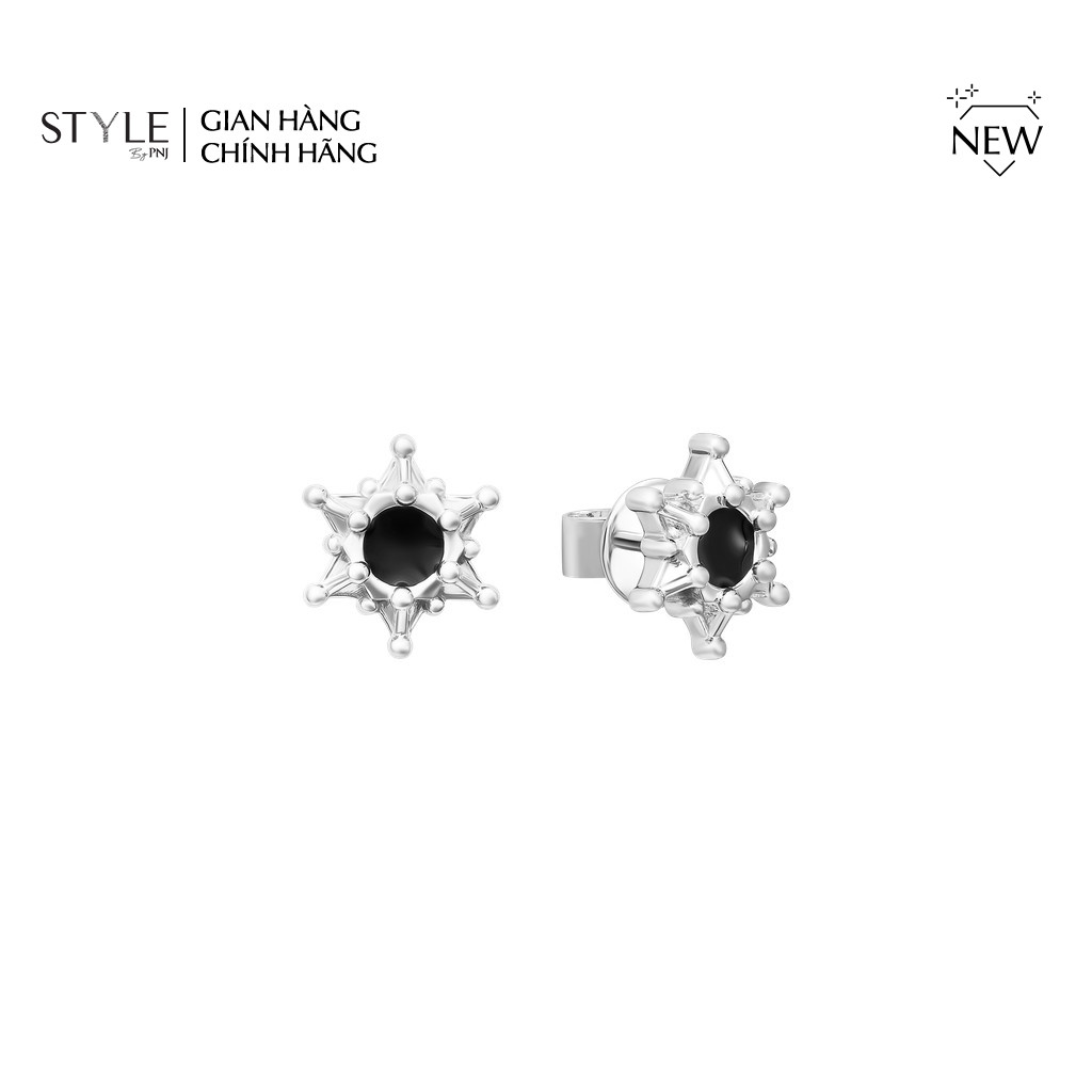 STYLE By PNJ 0000W Silver unisex Earrings060086 | Shopee Philippines