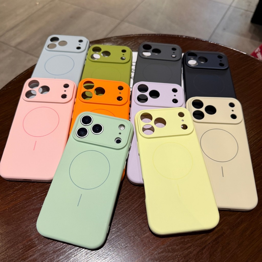 Liquid Silicone Magnetic Phone Case For iPhone 17 PRO MAX 16 15 14 ...