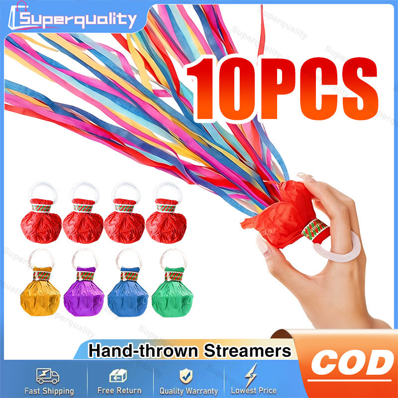 10pcs Party Hand Throwing Confetti Poppers Wedding Birthday Throw ...