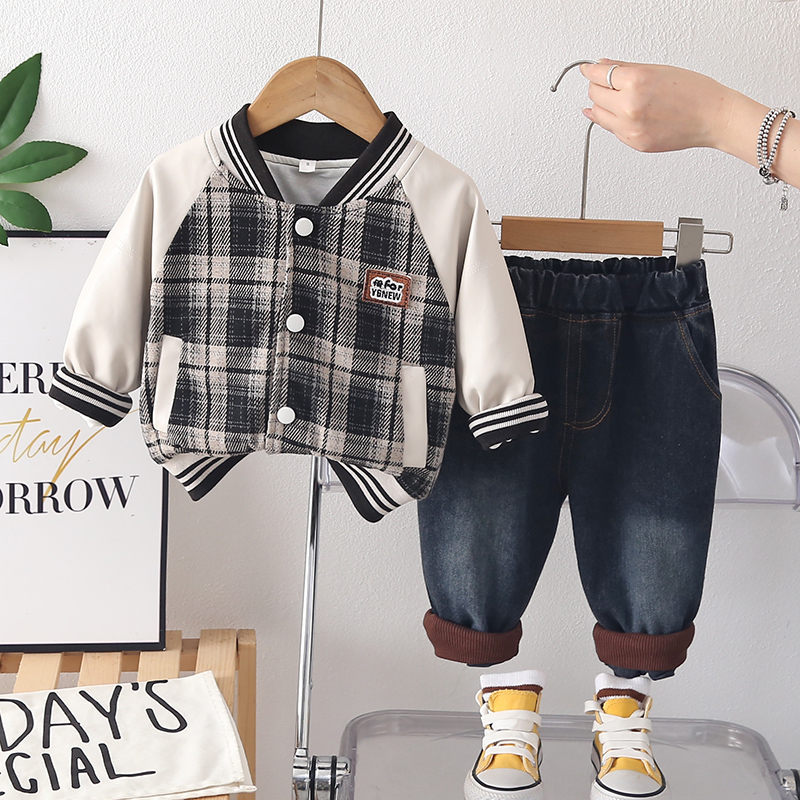 Spring Autumn Children Kids Boys Clothes Infant Strips Patchwork Jacket ...