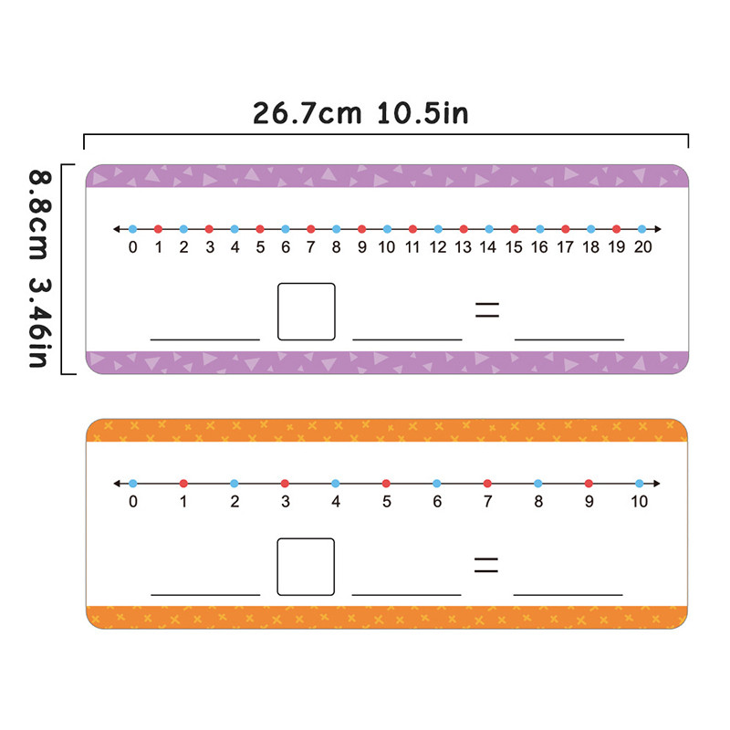 [HENGHOME] 16Pcs Educational Dry Erase Number Line Cards For Kids ...