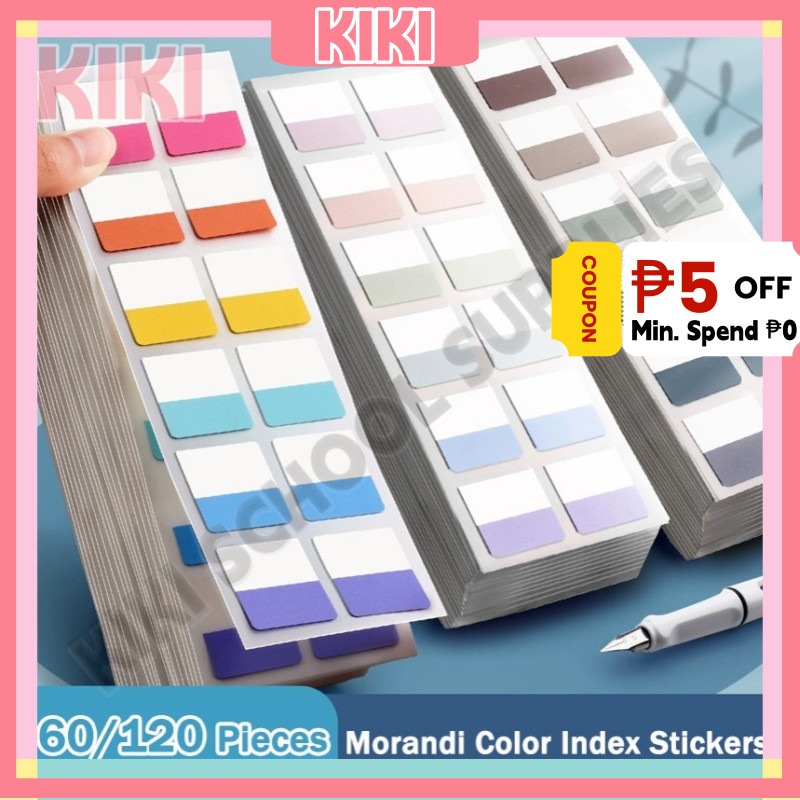 KK 60/120 Sheets Sticky Writable Removable Index Tabs Markers Bookmark ...