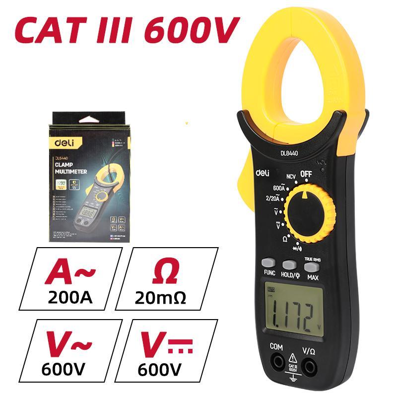 deli DL8440 Clamp multimeter 1999 digits (Yellow)(Unit) | Shopee ...
