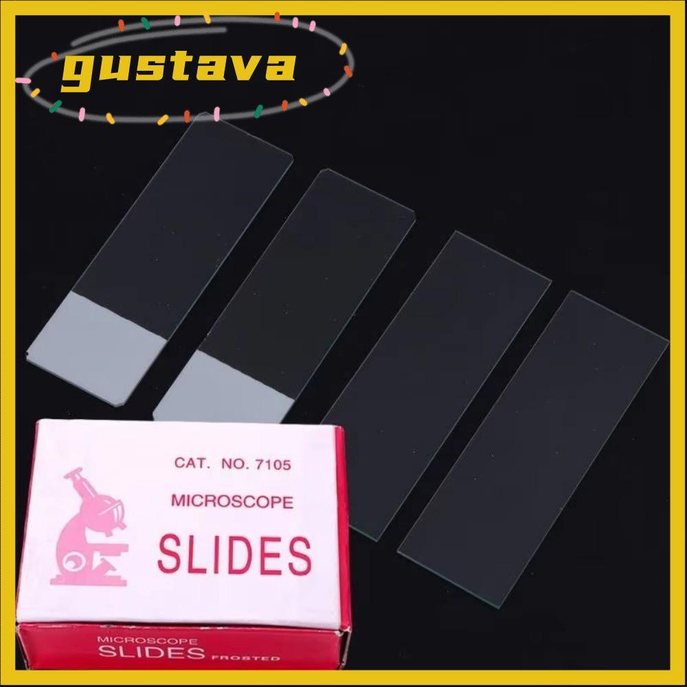 GUSTAVA 50Pcs/Box Microscope Slides, Glass DIY Blank Biology Glass ...