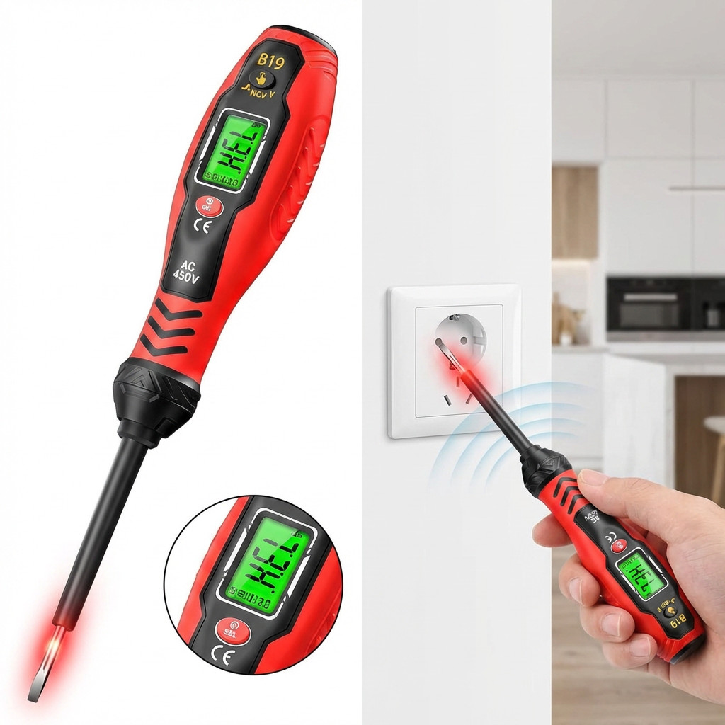 Voltage Tester Pen Non Contact Digital Display Electroprobe Detector ...