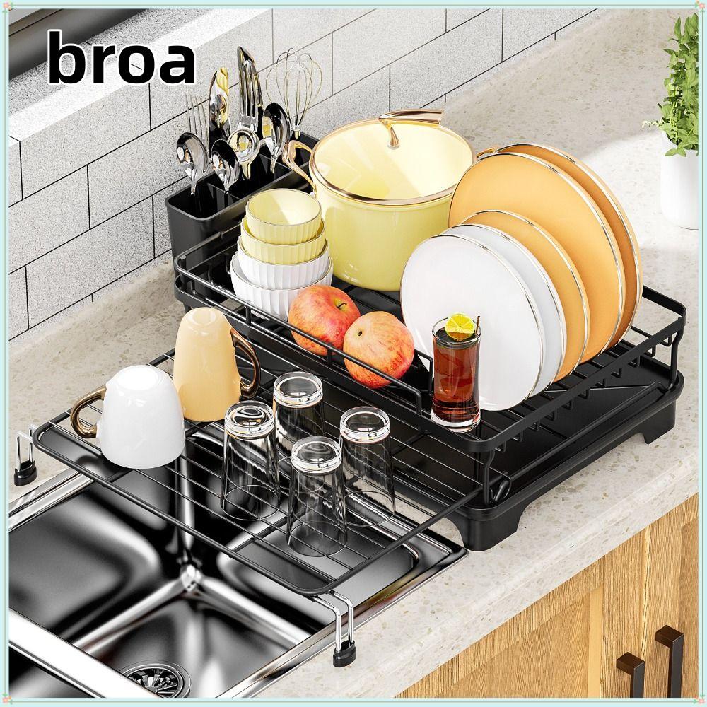 BROA Bowl Rack, Double Layers Drainage Design Utensil Holder, Morden ...