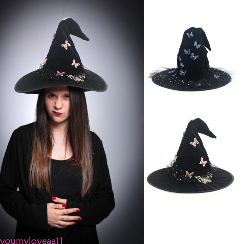 youmyloveaa Bows Shape Witch Hat Unique Styles Witch Hat Mystical Witch ...