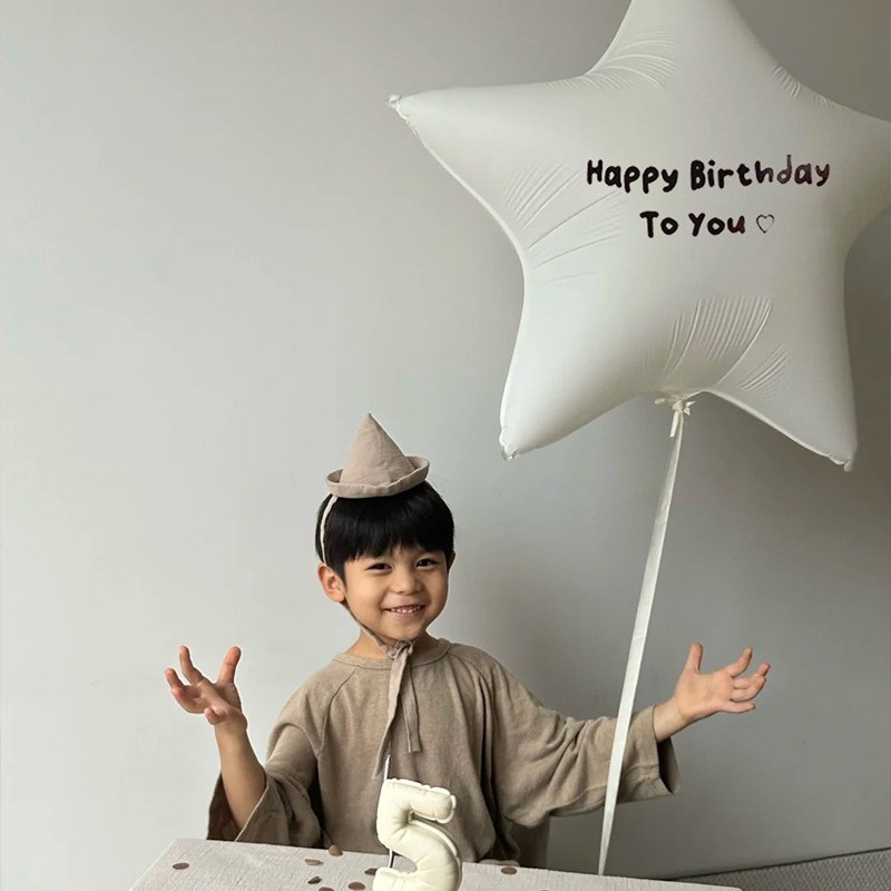 Extra Large 32 Inch Star Shaped Balloon Cream Color Aluminum Foil ...