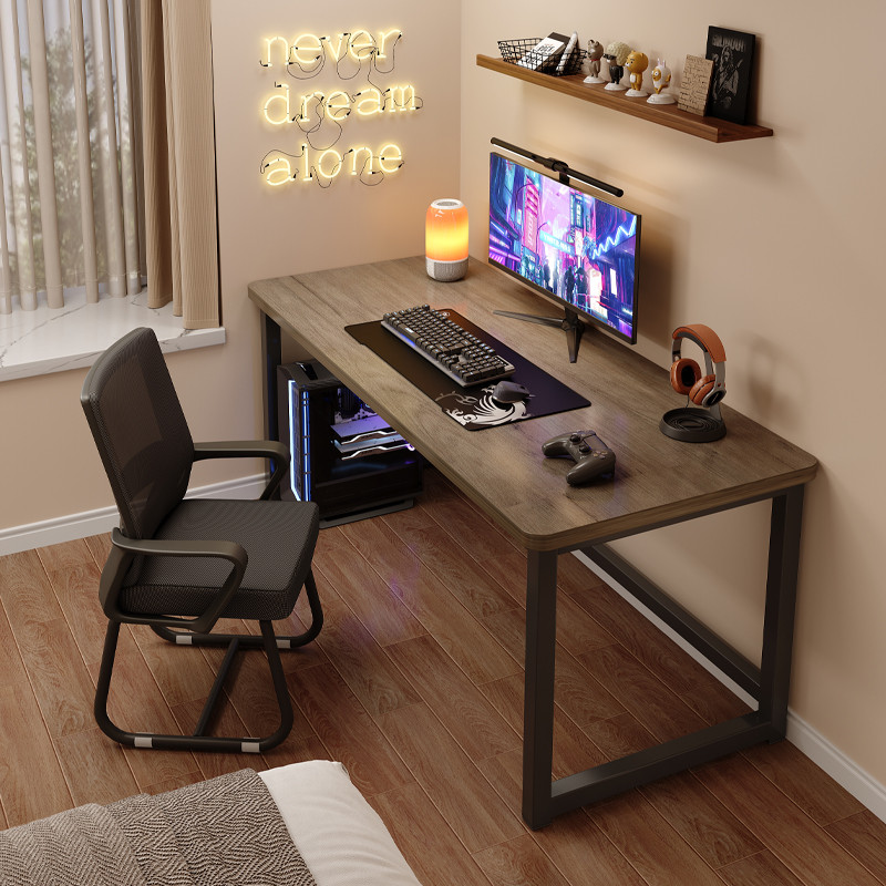 DelightHome Wooden Computer TableOffice Computer Desk Milan Oak Student ...