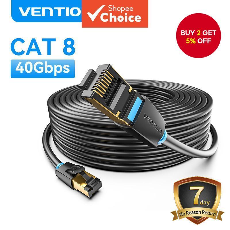 Vention Cat8 RJ45 Ethernet Cable 10M 40Gps 2000Mhz Networking High ...
