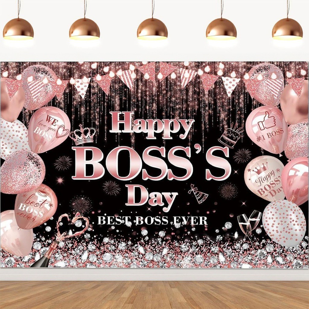 Happy Boss's Day Backdrop International Boss Day Thank You Background ...
