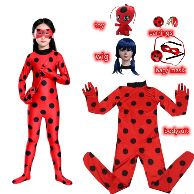 Miracle Girl Performance Costume Ladybug Ladybug Jumpsuit Superhero ...