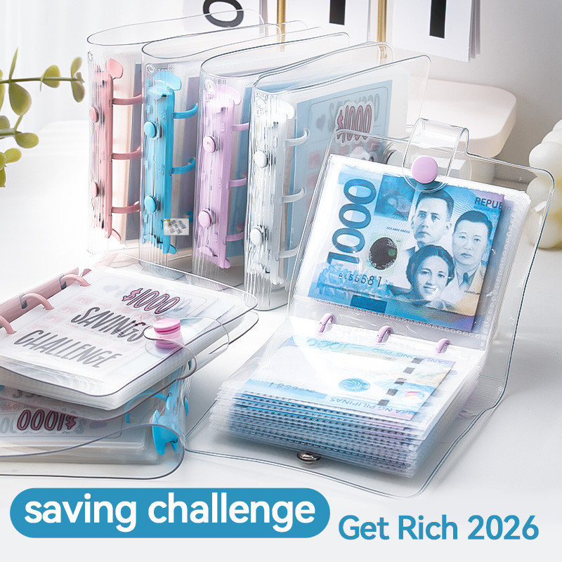 25 Days Money Saving Challenge Binder Book Mini Portable Cash Organizer ...
