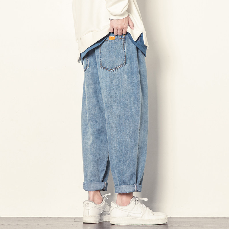 baggy jeans for men semi baggy pants Japanese Retro Large Size Loose ...