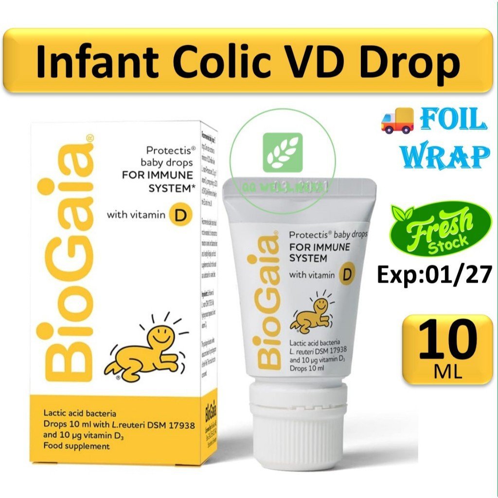 Biogaia Protectis Baby Probiotic Drops with Vitamin D 10ml Infant Colic ...
