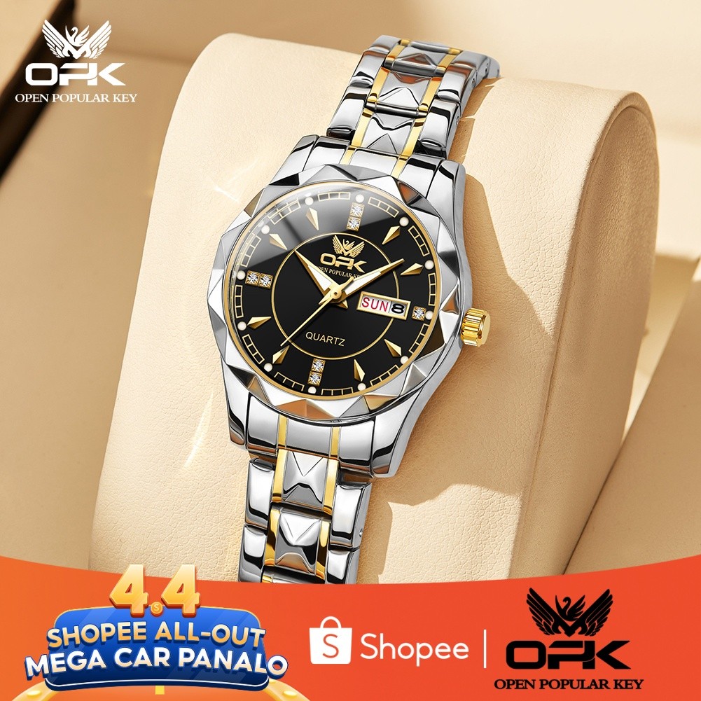 OPK Watch For Women Waterproof Original Quartz Stainless Steel Luminou ...