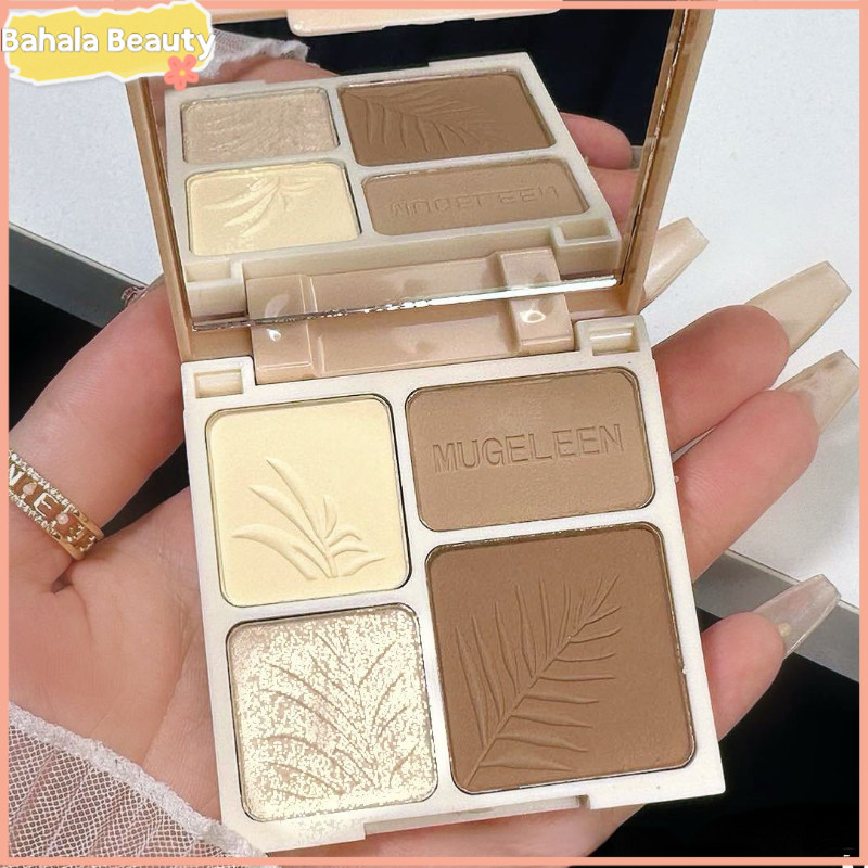 4 Colors Highlight & Contour Palette High Gloss Powder Matte ...