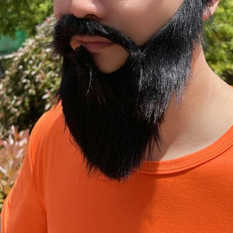Realistic Fake Beard Mustache - Halloween Party & Stage Show Cosplay ...