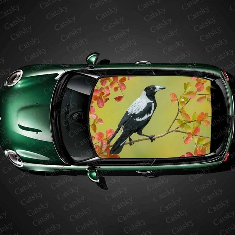 magpie animal Car stickers roof sunroof decorative vinyl film modified ...