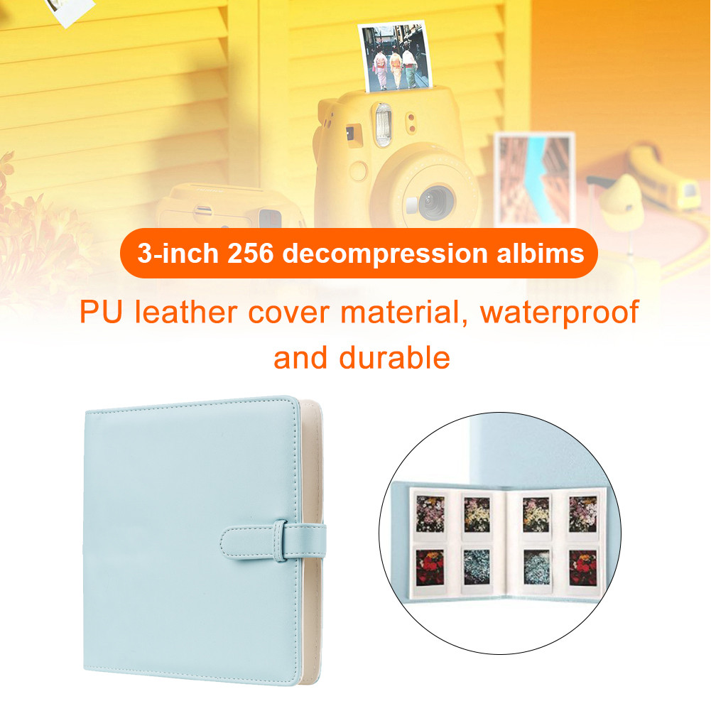 ** 256 Pockets Photo Albums PU Shell for Instax Mini 12/11/9/90/70/40/8 ...