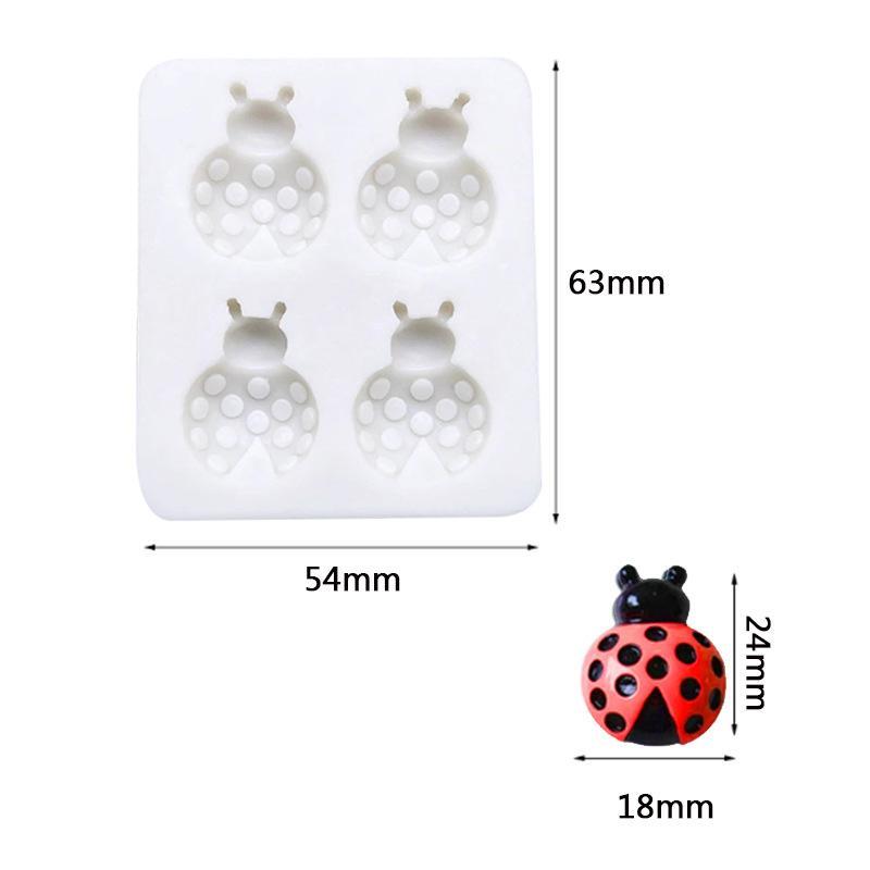 【ZVT】 Ladybug Silicone Mold for Fondant Cake Decorating & Resin Crafts ...