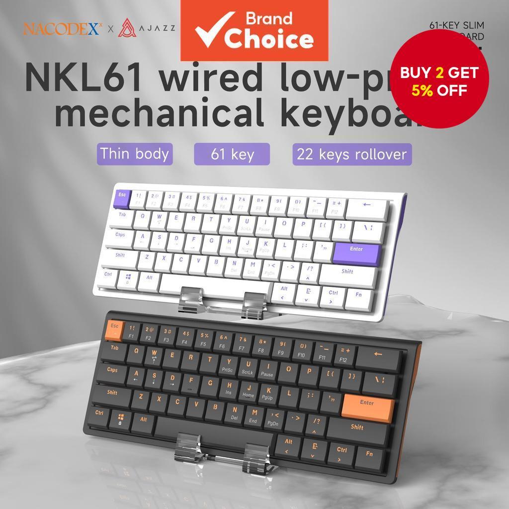 AJAZZ NKL61 Membrane numpad keyboard with Low-profile Red Switches Two ...