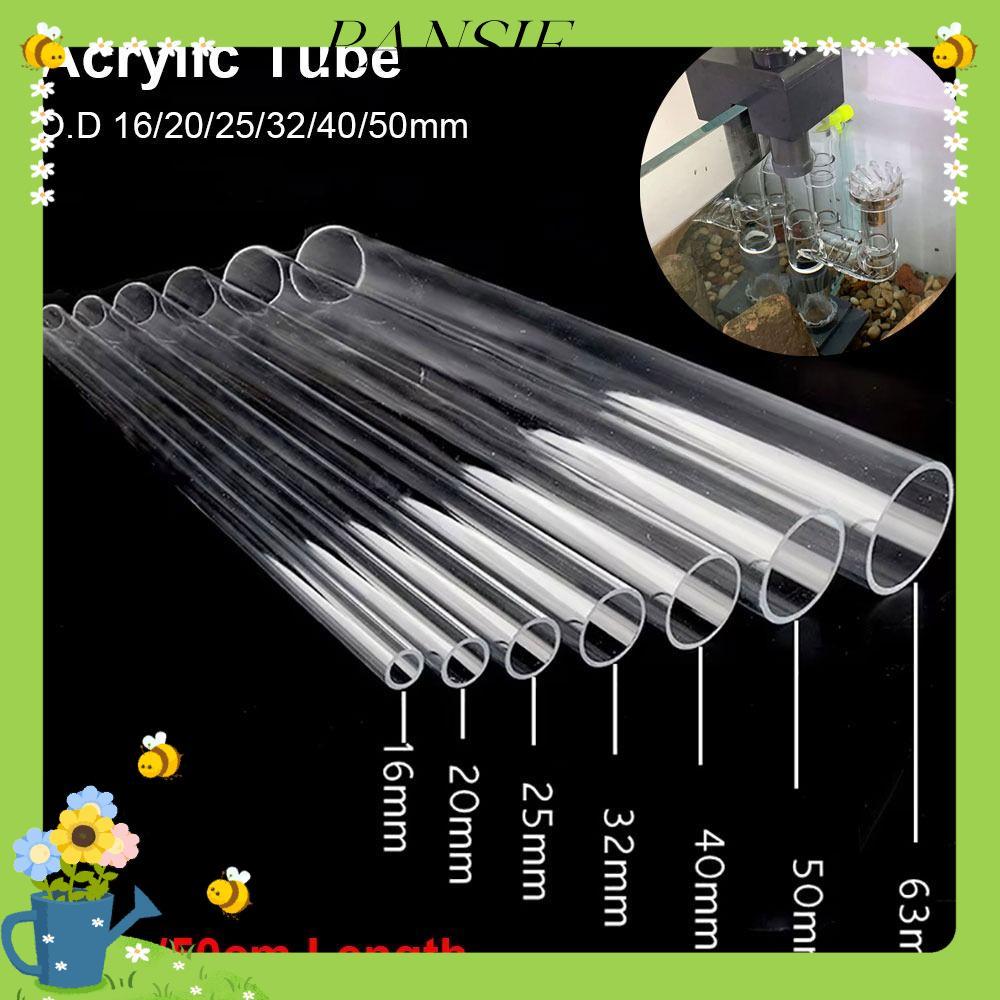 PANSIE 1Pcs Acrylic Tube, O.D 16/20/25/32/40/50mm DIY Fish Tank Pipe ...