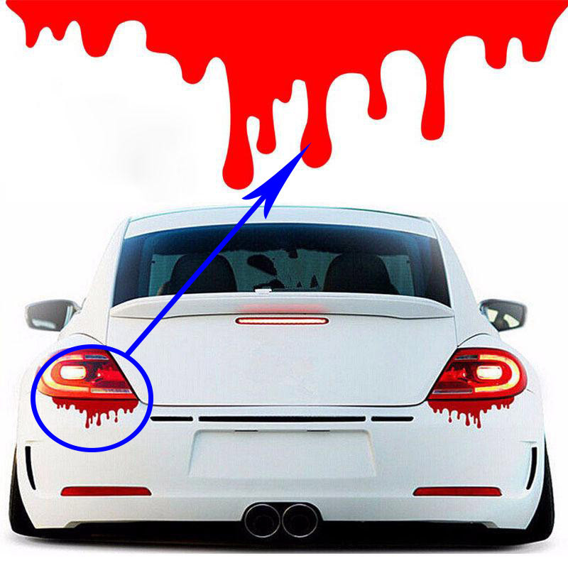 Reflective Red Killing Tail Light Dripping Blood Car Sticker Headlight ...